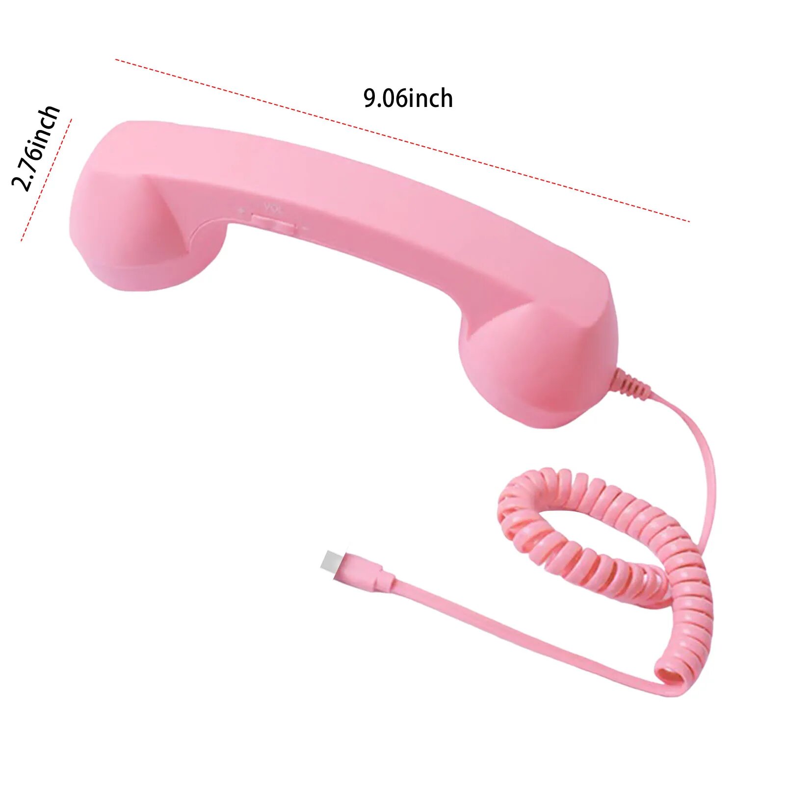 Ретро телефонная трубка ALLOYSEED Type-C Bean Red