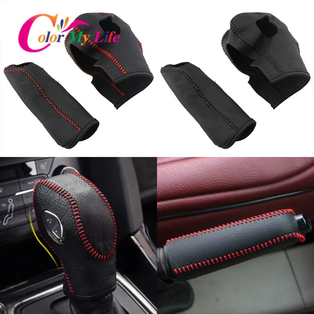 Кожаный чехол на ручку КПП Black Line Handbrake