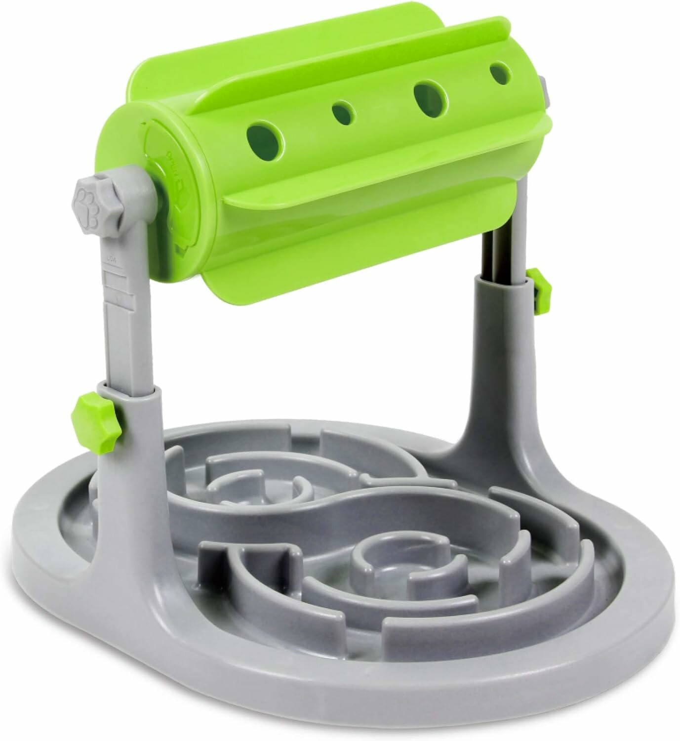 Умная интерактивная игрушка-головоломка для собак и кошек: Медленная кормушка, диспенсер для лакомств, тренанер IQ против скуки и тревоги (регулируемая высота, для мелких/средних пород)