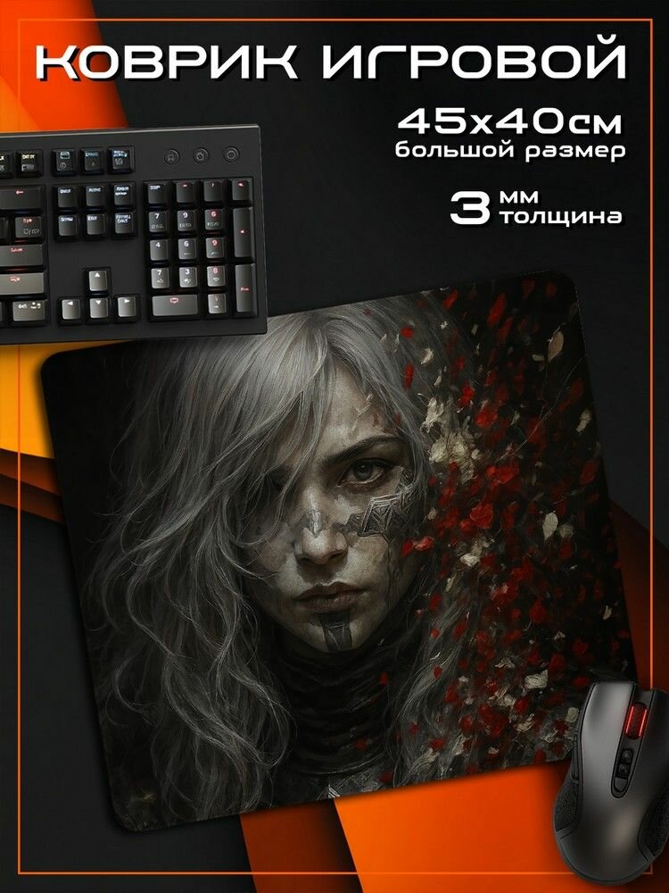 Коврик для мыши 45x40 с принтом игра Clair Obscur Expedition 33 (Экспедиция 33, Алиссия, PS, Xbox, PC, Switch) - 12511055