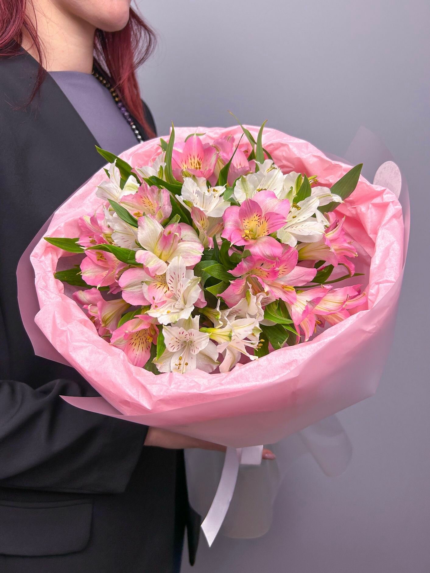 Монобукет из 7 нежных альстромерий