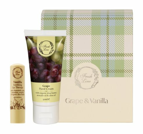 Fresh Line Grape Vanilla Mini Hand Lip Care Set Набор для ухода за руками и губами с ароматом винограда и ванили 100мл