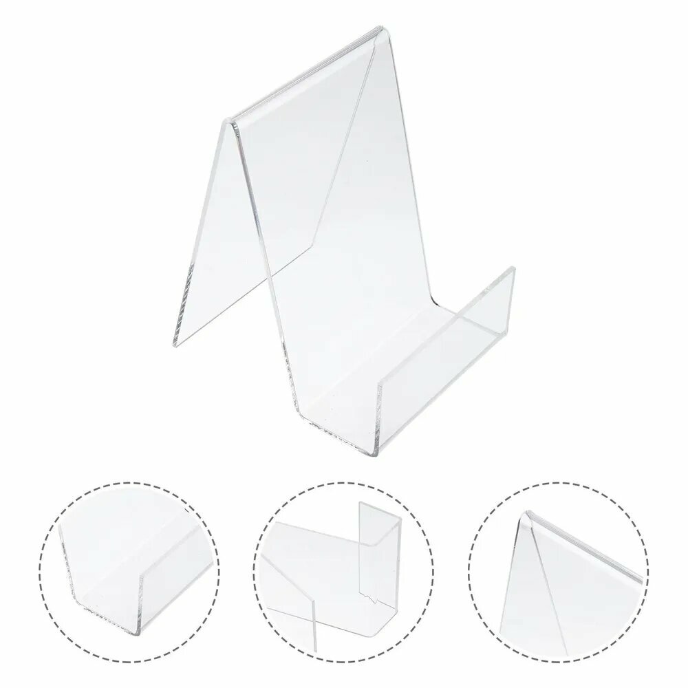 Подставка для книг из прозрачного акрила, вертикальная стойка для настольного дисплея, 2 шт