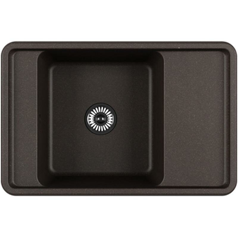 Мойка для кухни Aquaton 78х51 1A725032BS280 кофейная, 1 чаша, литьевой мрамор