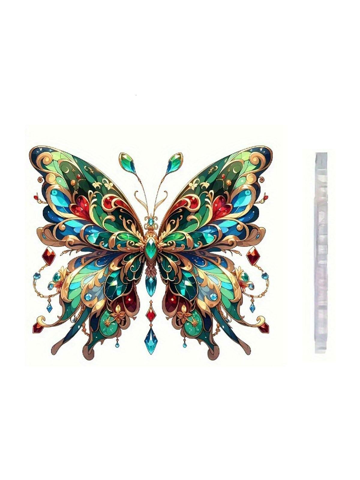 Подвесной орнамент в виде бабочки, похожий на кристалл, 2D плоский акриловый подвесной шарм для оформления интерьера автомобиля и окон.