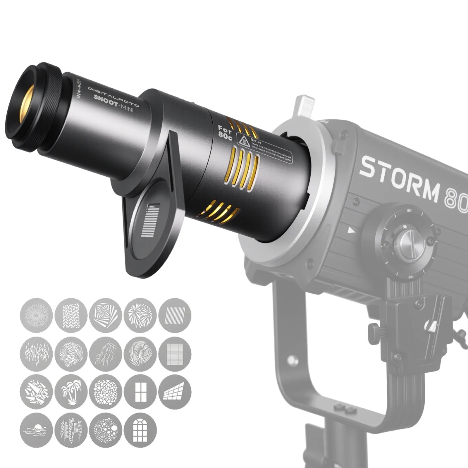 Мини-проекционная насадка SNOOT-MINIAS80C для Aputure Storm 80C