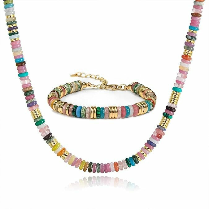 YMЮвелирные изделия Бохо Камень Абакус Бусы Ожерелье Удача