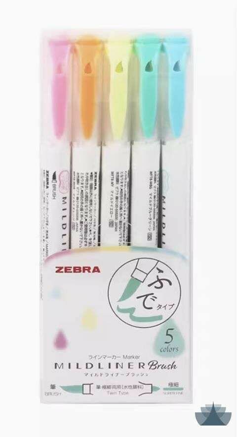 Набор брашпенов Mildliner Brush Zebra 5 шт