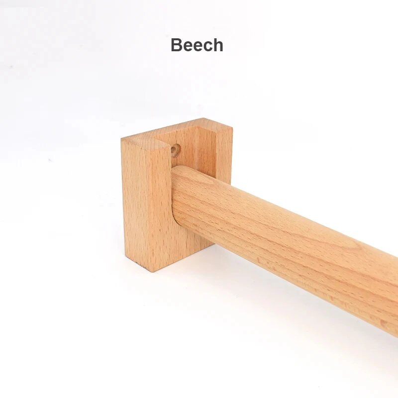 Деревянный карниз из бука и ореха 120cm rod 2 brackets