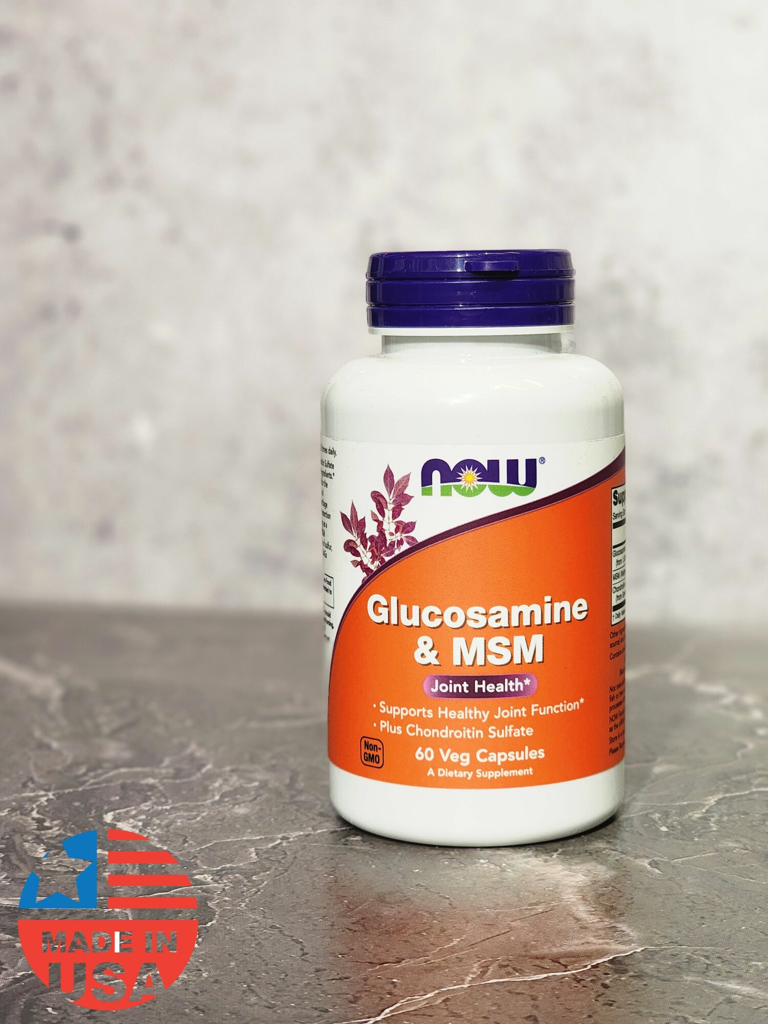 Хондропротекторы для суставов Now - Glucosamine & MSM (60 капс)