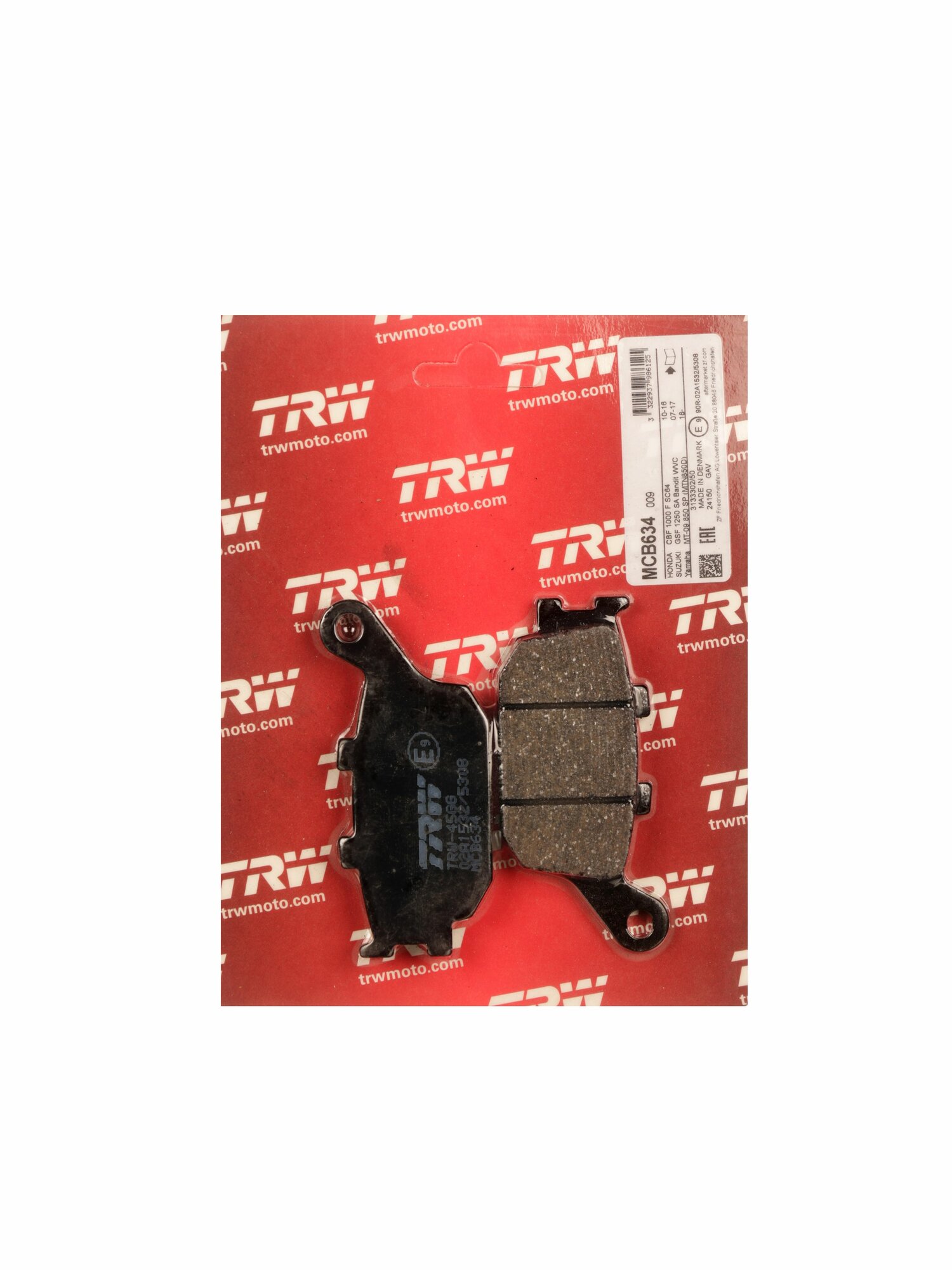 Колодки тормозные дисковые для мото TRW (MCB634)