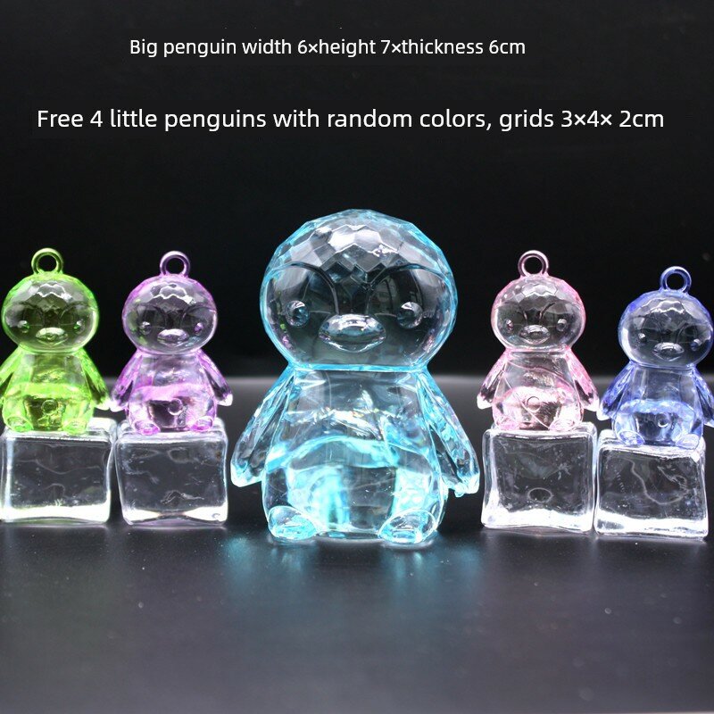 Акриловый прозрачный пластиковый кулон-имитация кристалла в виде голубого дельфина, морское животное, украшение для