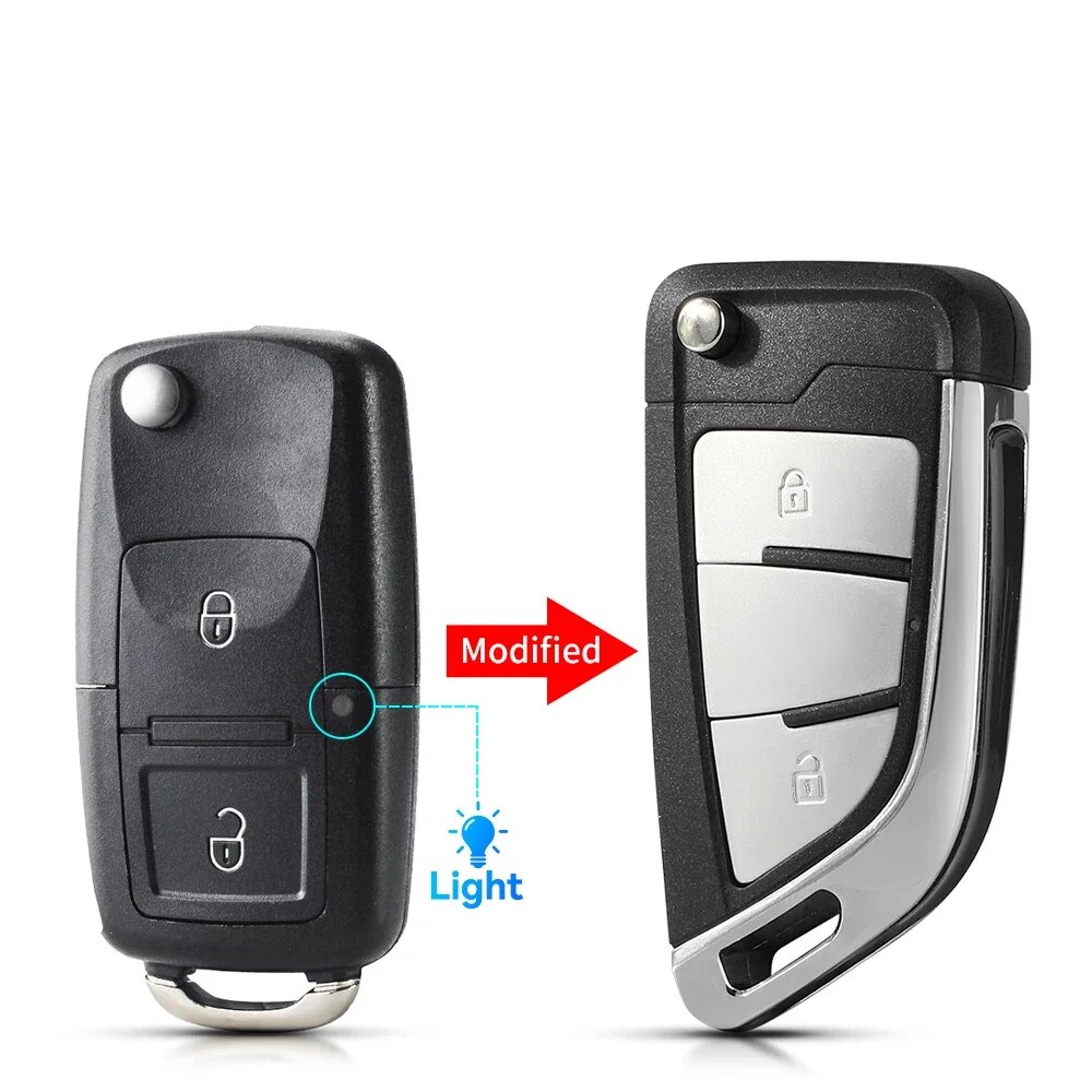 KEYYOU 1 шт. новый чехол для ключей от автомобиля для VW для Volkswagen Beetle Caddy Passat Golf Jetta Polo Scirocco Tiguan Touran Skoda, корпус сиденья Model 7 Modified