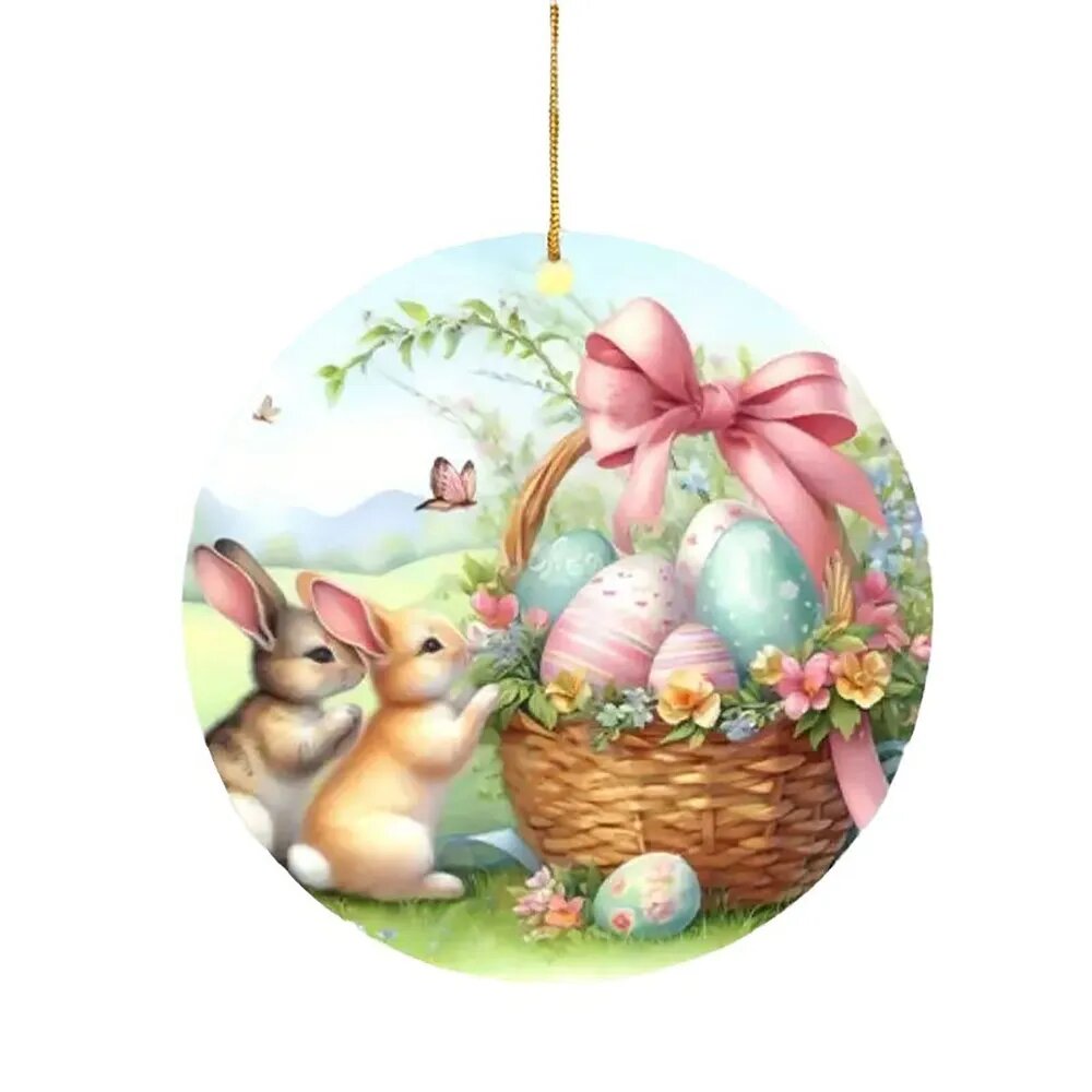 Очаровательная подвеска милый кролик для детской комнаты и автомобиля, праздничное украшение для елки и интерьера, нежный декор для детей