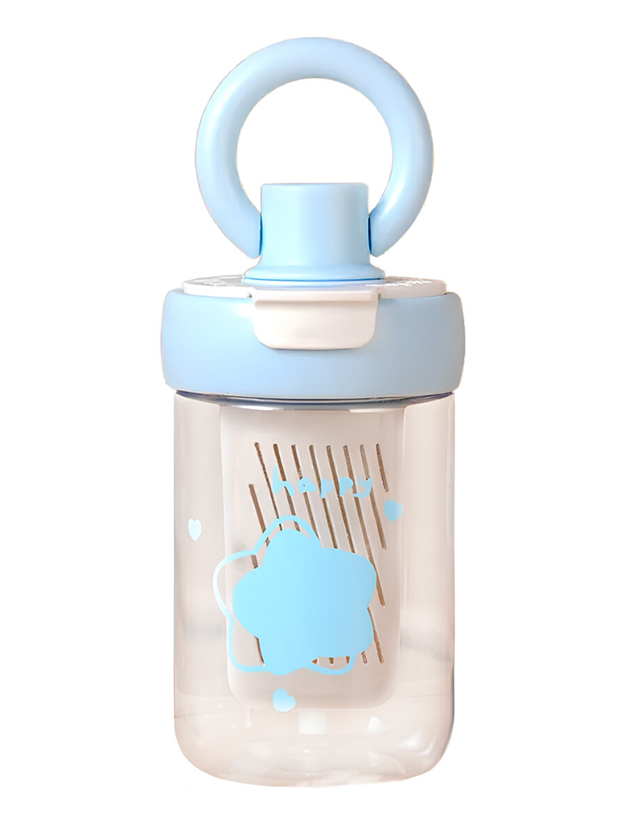 Бутылка для воды Bing Ba Cup Fruit Tea Cup with Handle 600ml (ALX-022) Blue