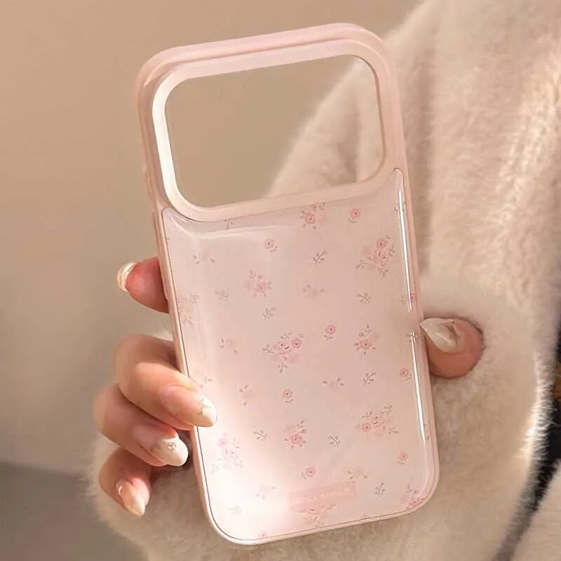 Чехол для телефона с розовым цветком INS Korea для Iphone 17 17Pro 17ProMax 16Pro iPhone17 Про Макс