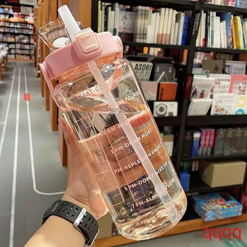 Спортивная бутылка, 2000 мл, Чашка для воды, большая емкость, высокая стоимость