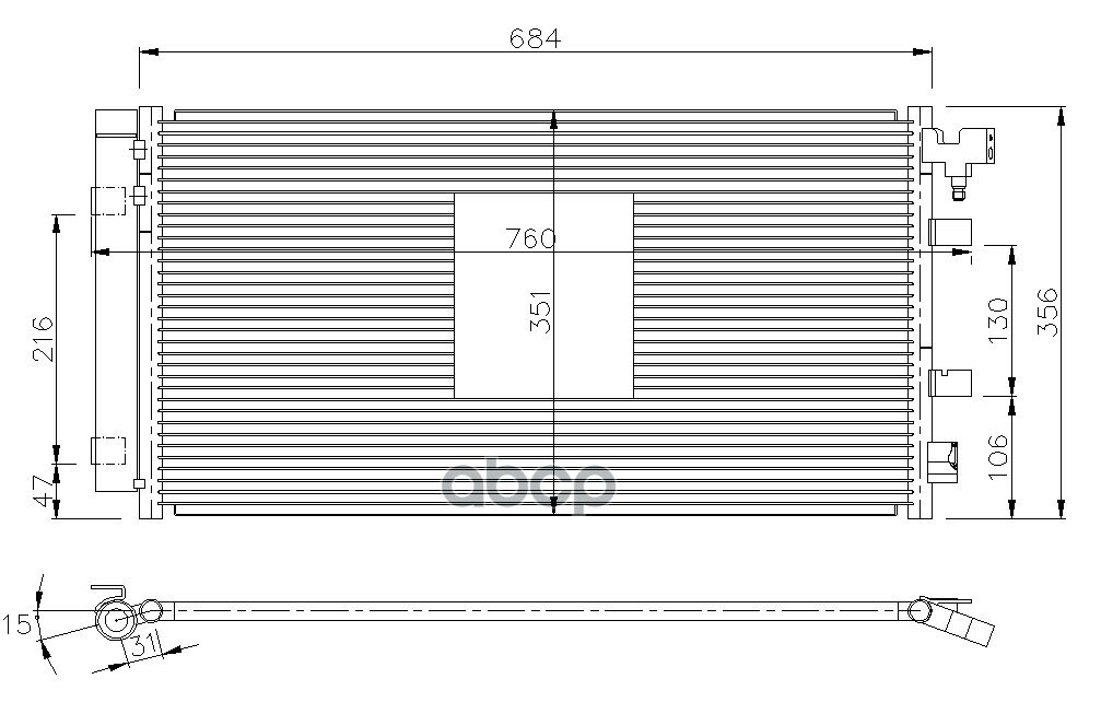 Радиатор кондиционера M-TEX арт. MTR35932