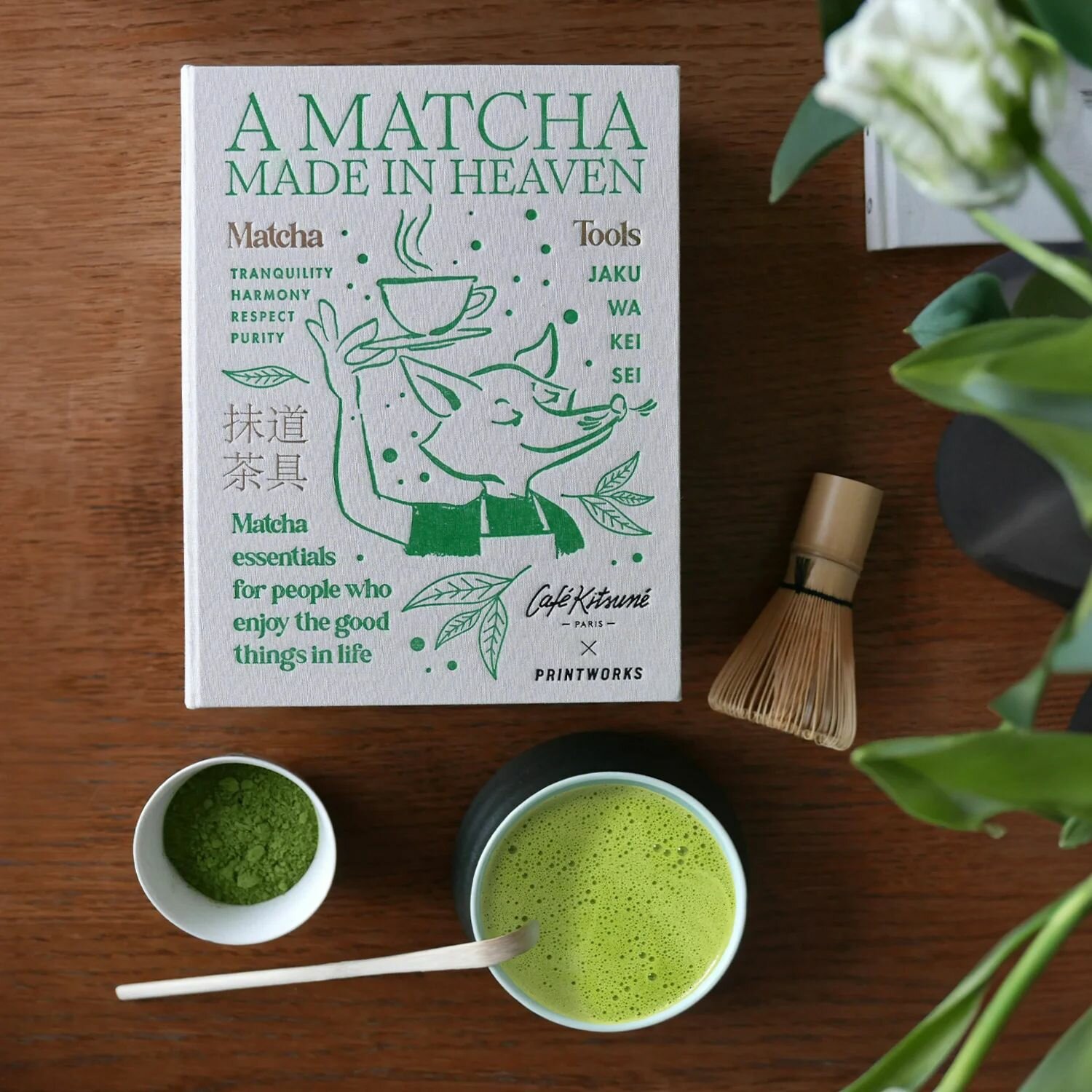 Printworks Набор для приготовления матчи Cafe Kitsune Matcha Kit