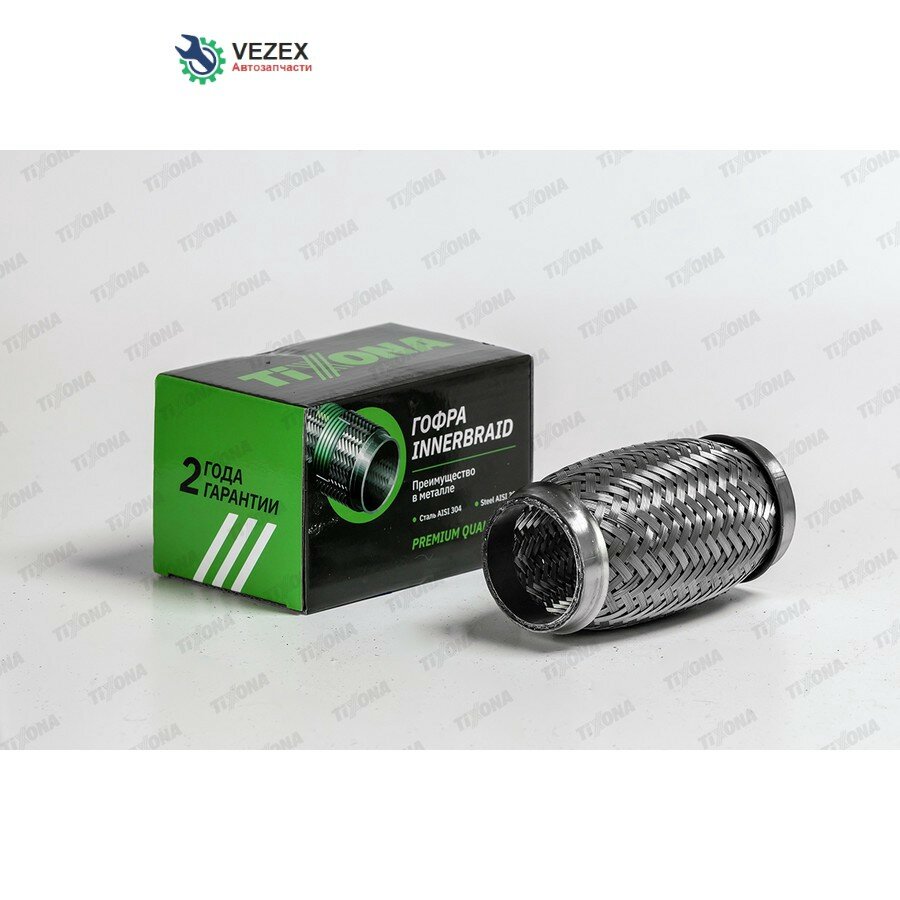 TIXONA 45120 гофра глушителя! D45xL120\ универсальная трехслойная