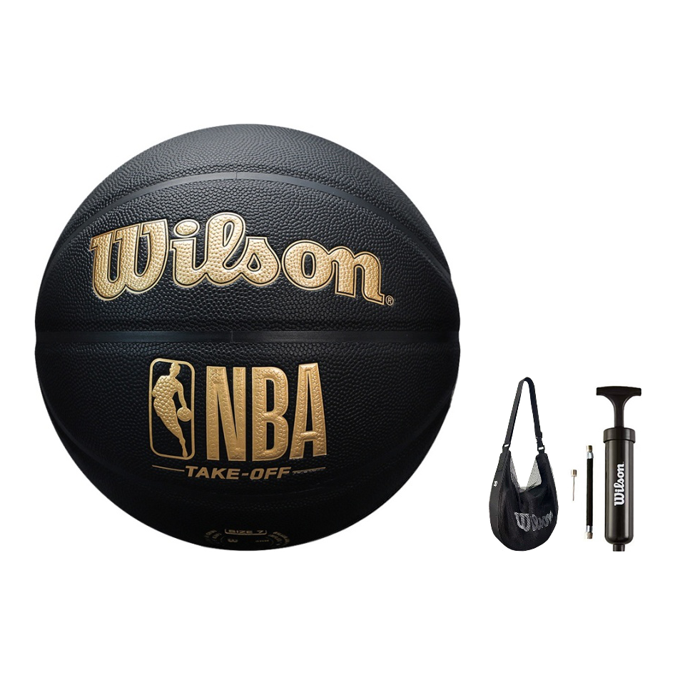 Баскетбольный мяч Унисекс Wilson TAKE OFF WZB532 PU Classic Black Gold, размер 7