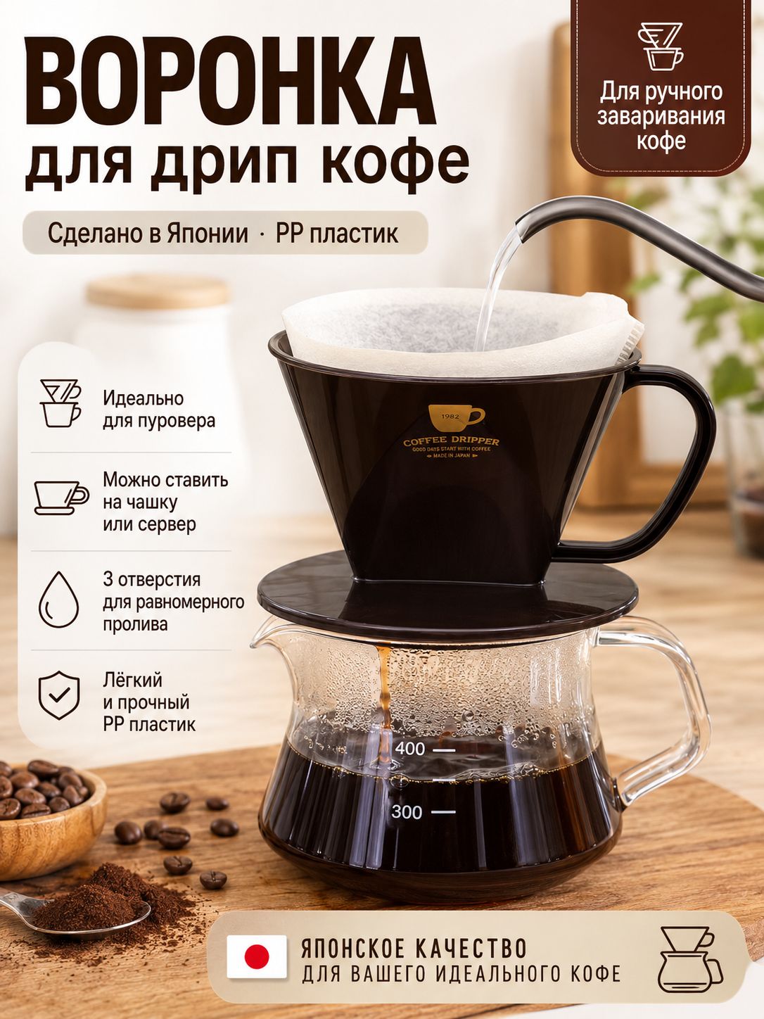 Воронка для заваривания кофе 1 шт кофейная воронка для приготовления кофе заварочная воронка