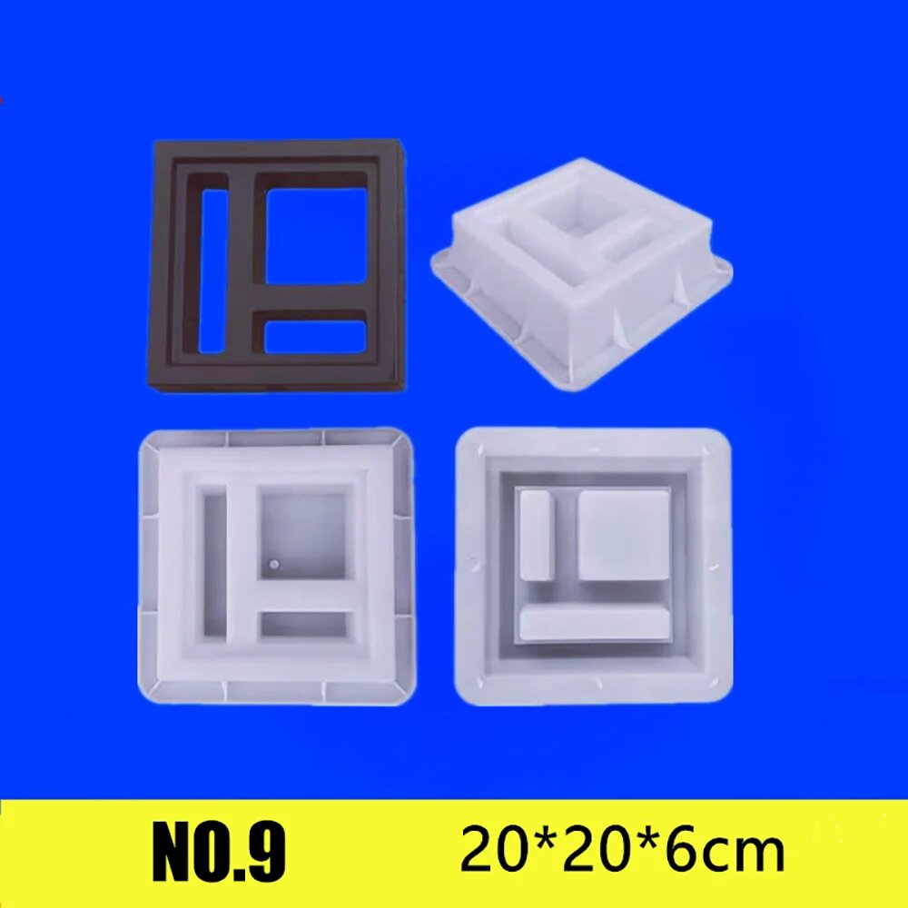 Форма для тротуарной плитки 20*20*6 см, Синий, NO.9