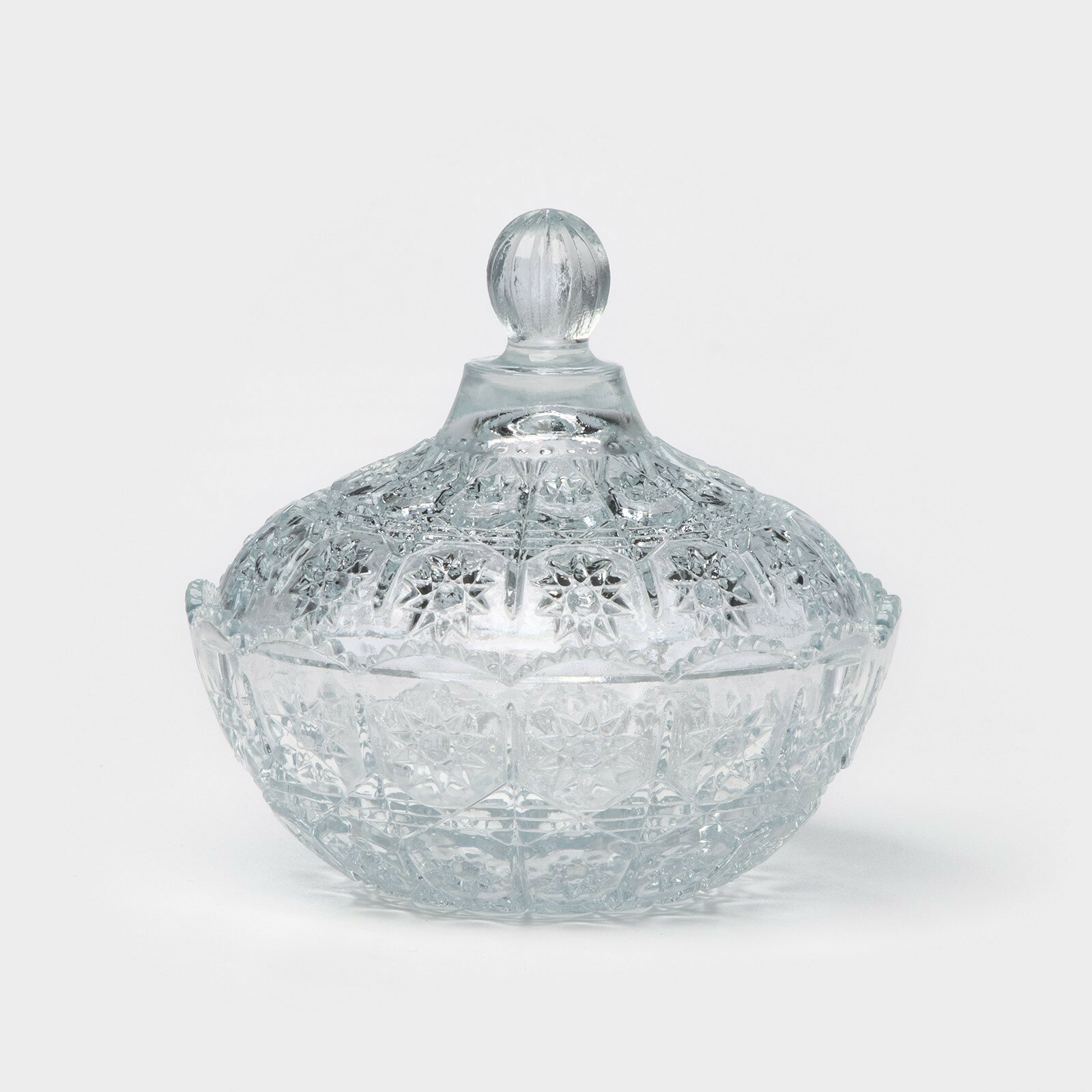 Сахарница Kaveh "FUJIN", стекло, с крышкой, фактурный узор, 510 мл