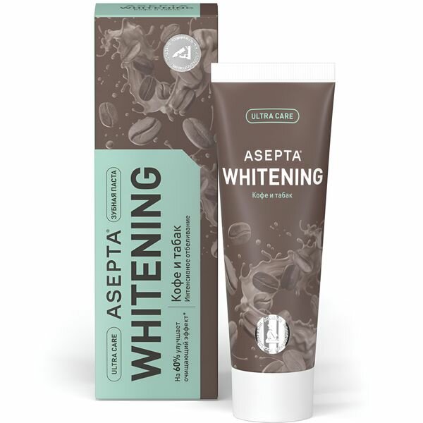 Паста зубная кофе и табак Plus Асепта 75г