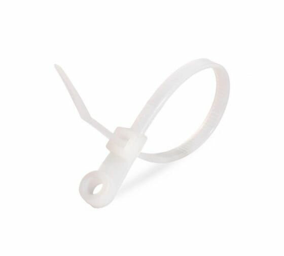 Fortisflex Стяжка крепежная с отверстием белая 5x220