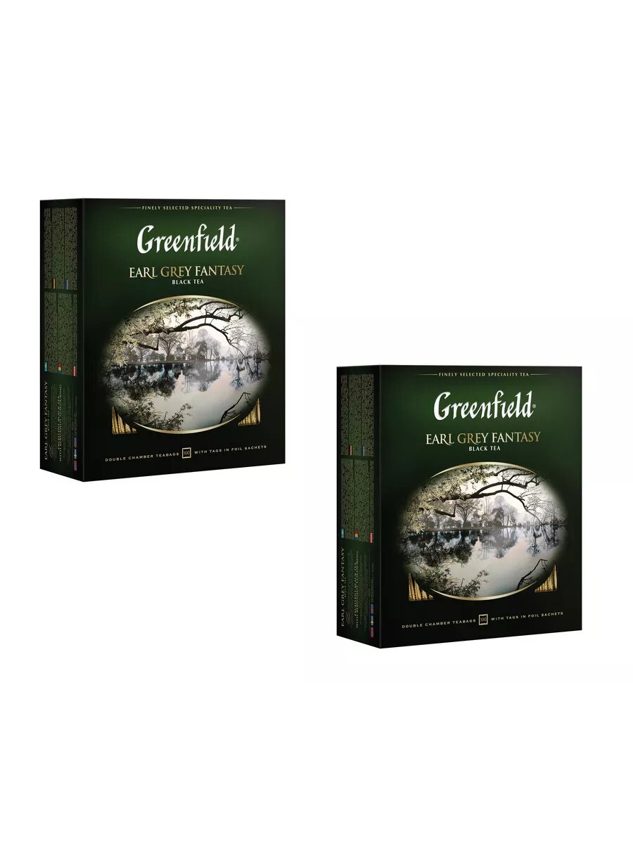 Чай черный Earl Grey Fantasy, в пакетиках, 100 шт 2шт