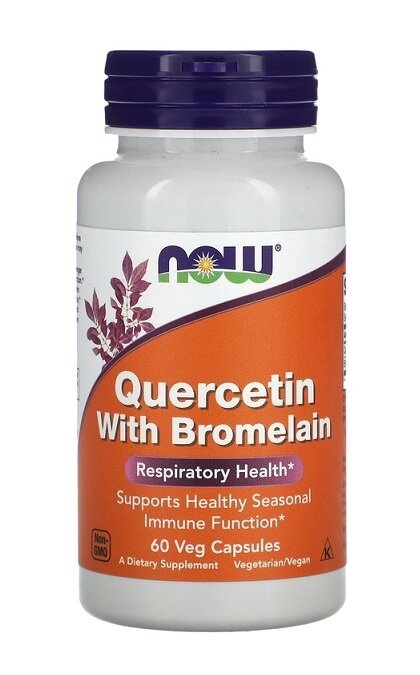 NOW Quercetin with Bromelain (60 вегетарианских капсул)