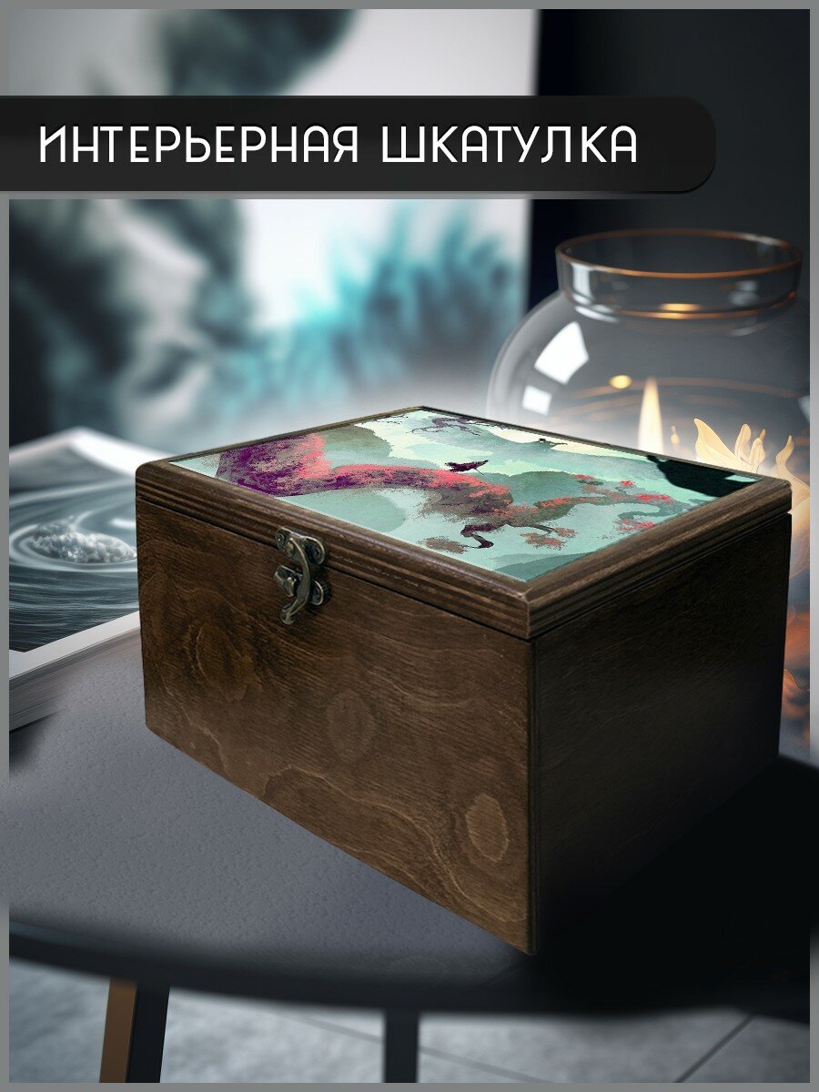 Шкатулка интерьерная для украшений универсальная 22x17x12 см игры Sekiro Shadows Die Twice (секиро, самурай, ронин, япония) - 519