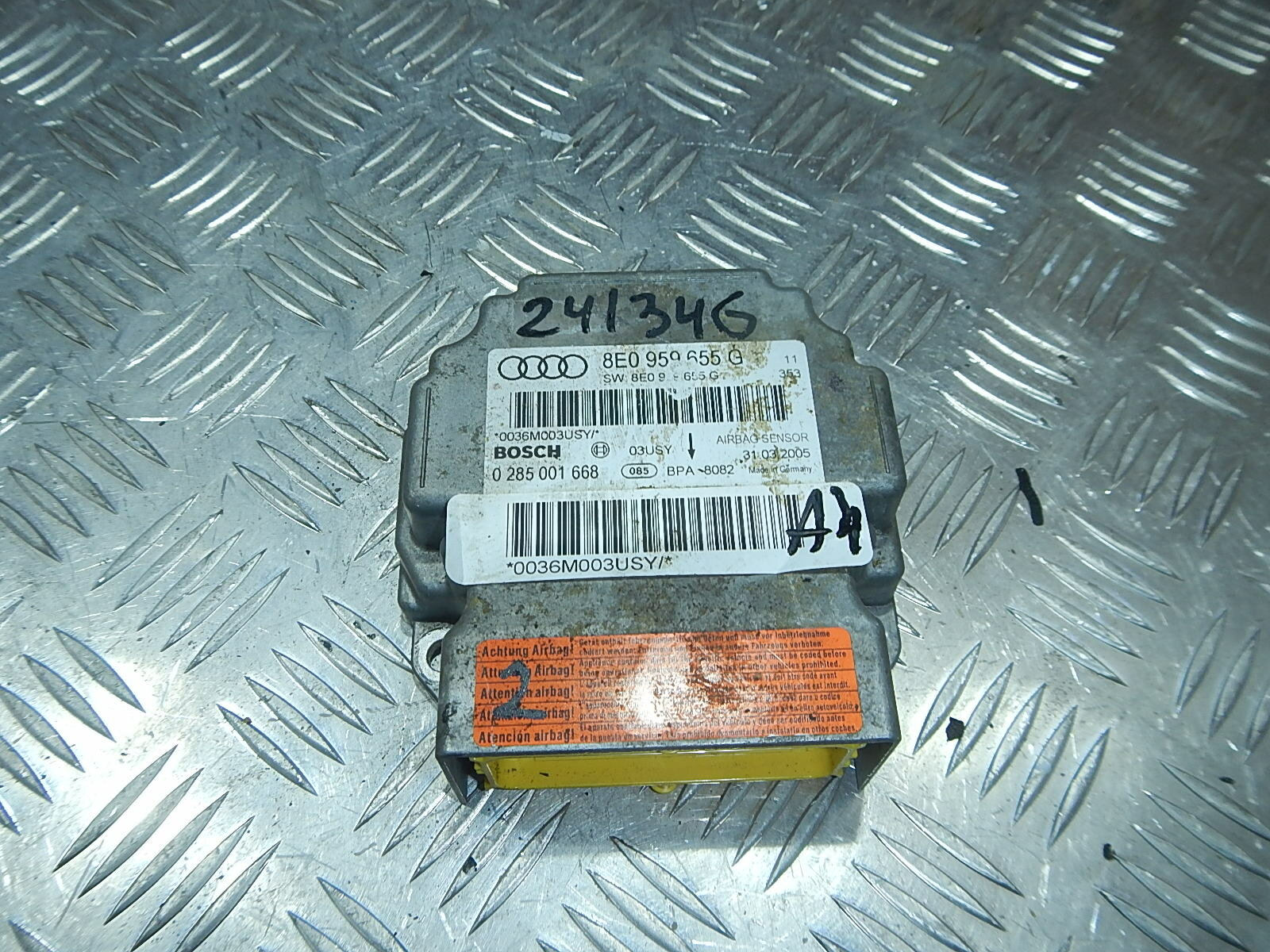 Б/У Блок управления AIR BAG, Audi (Ауди)-А4 (B7) (05-07) AUDI A4 (B7) (05-07) Без видимых повреждений 241346 VAG арт. 8E...