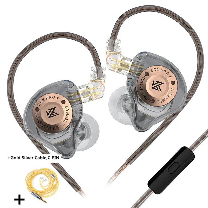 KZ EDX PRO X наушники, Gray, MIC(GS)