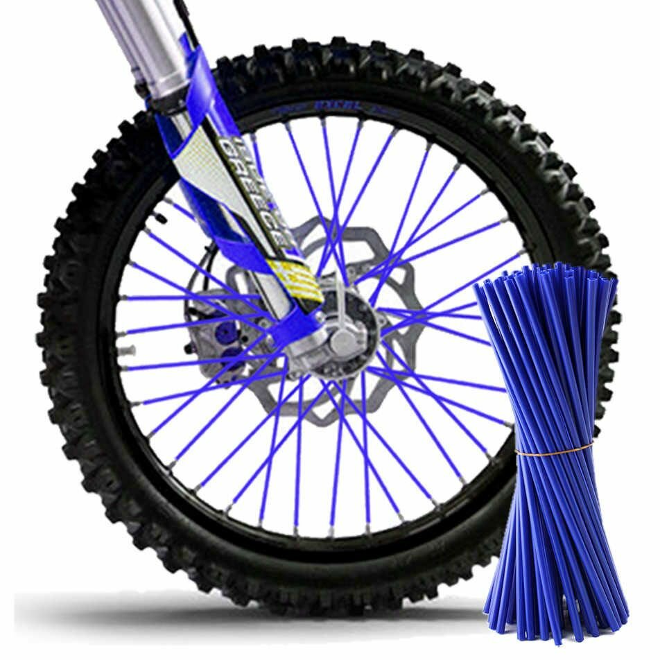 Накладки на спицы, Spoke Skins, синие, L 238, 35шт набор