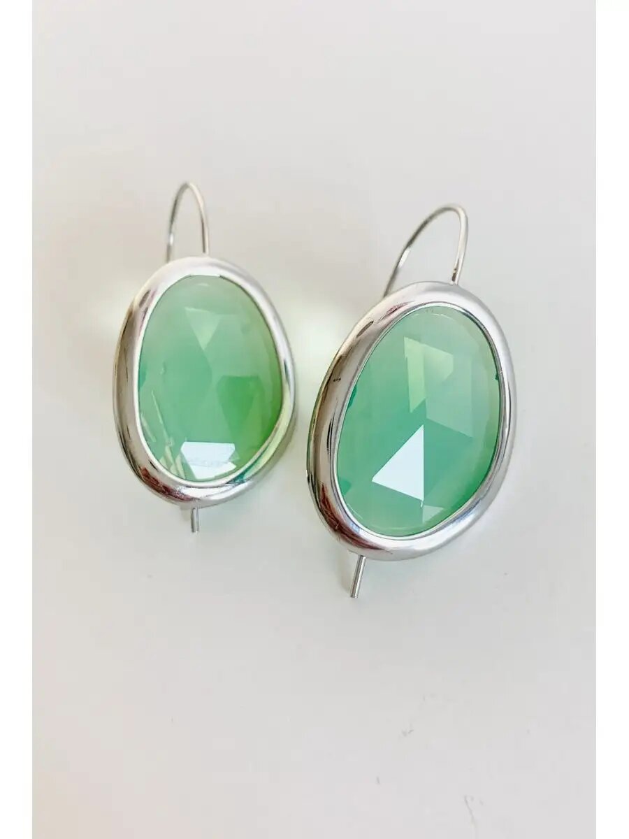 Серьги, фианит, кристалл, циркон