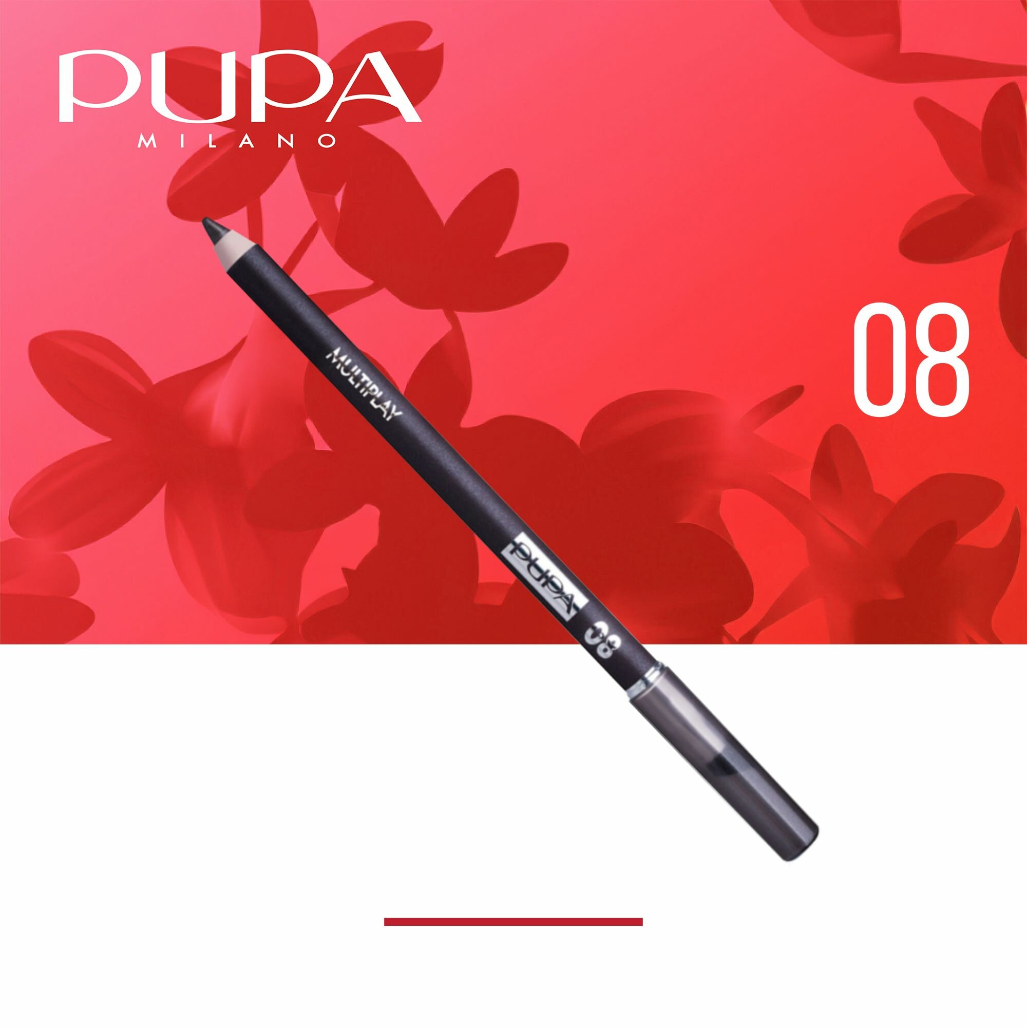 PUPA Карандаш для век с аппликатором Multiplay Eye Pencil тон 08 светлый коричневый