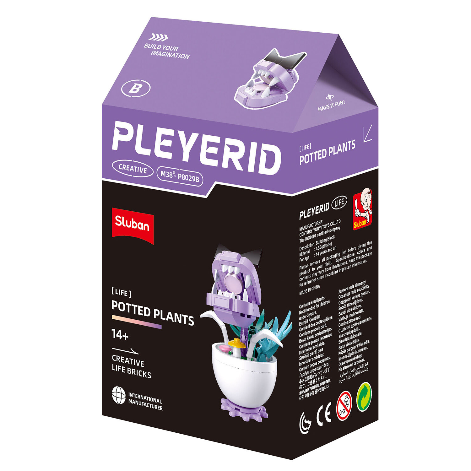 Sluban Конструктор Растения в горшках Potted Plant 70-113 деталей M38-P8029B с 6 лет