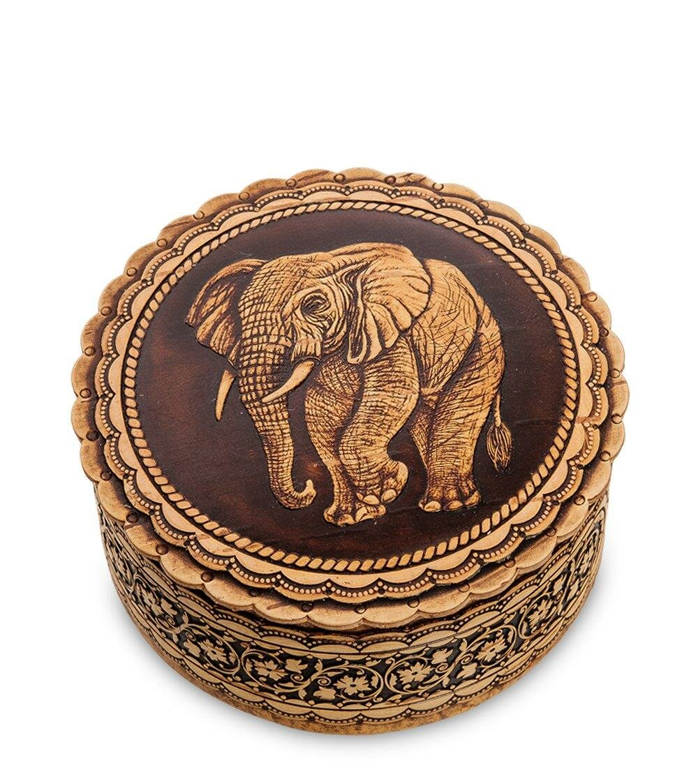 Шкатулка из бересты Слон (береста) A2134327 Народные промыслы, Береста, Россия