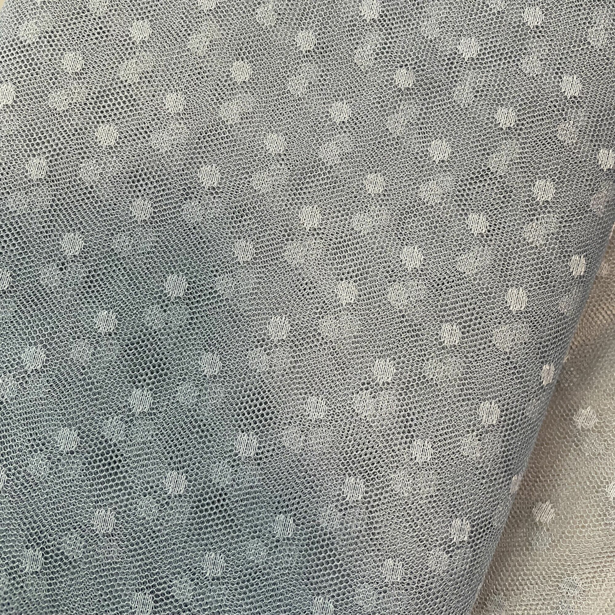 Ткань Сетка Горох, голубой 100х150см.