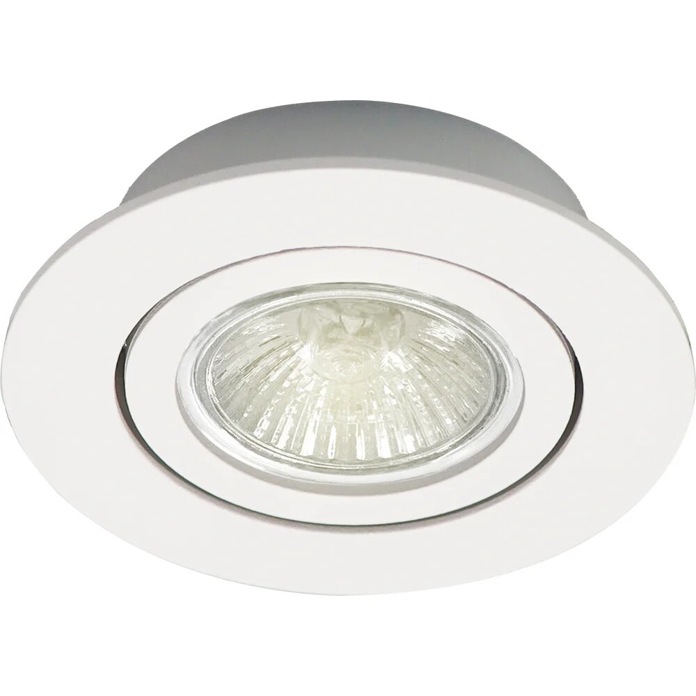 Встраиваемый поворотный светильник truEnergy gu5.3 d85xh25 ip20 белый/алюминий 21220