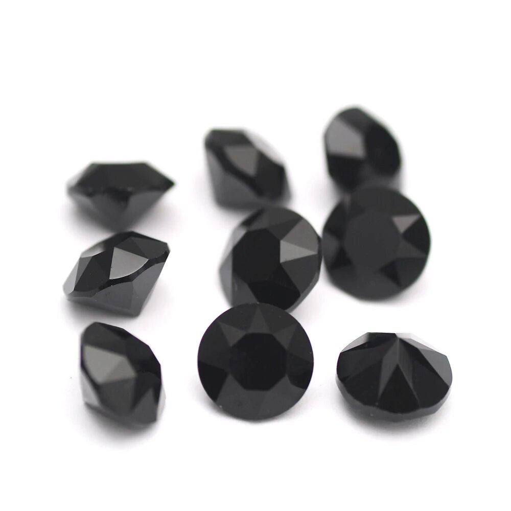 Стразы черные стекло 6.2mm (Jet) 10 шт.