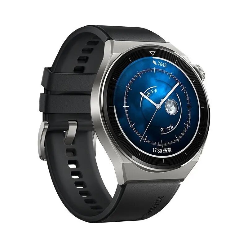 Huawei Watch GT3 Pro умные часы Темно-синий, Black rubber 46mm