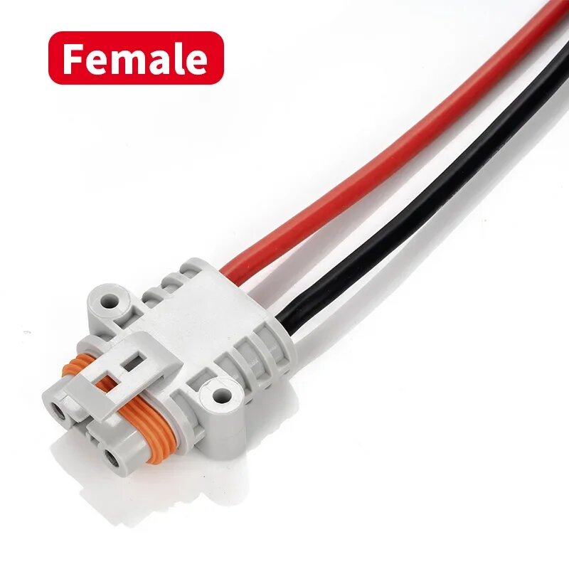 Водонепроницаемый кабель для парковочного кондиционера, 50А, 600В, силиконовый, 8AWG Female with wire, 100 см