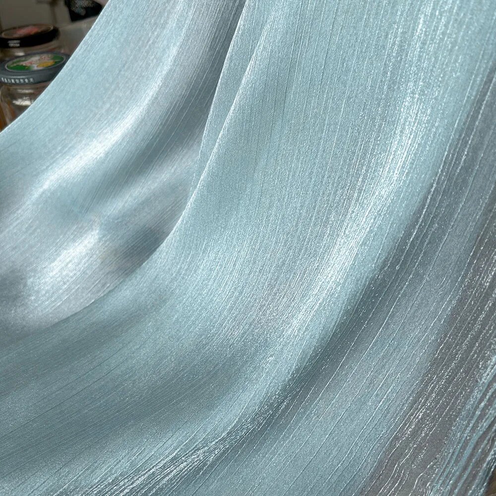 Прозрачная шифоновая ткань Findohope 70x45 см Light Blue