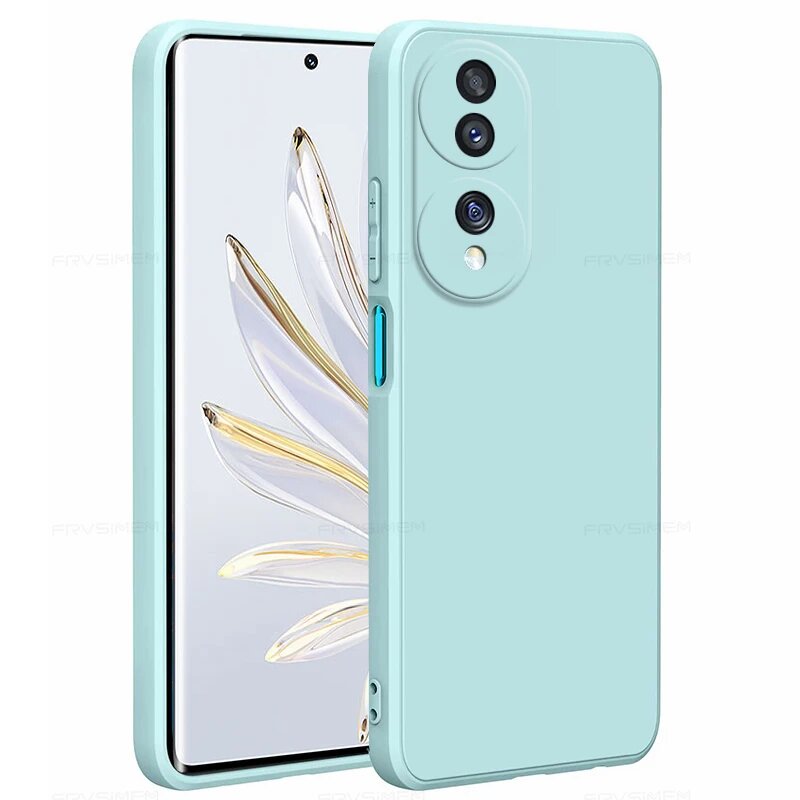 Чехол Honor 70 из жидкого силикона, Lgreen