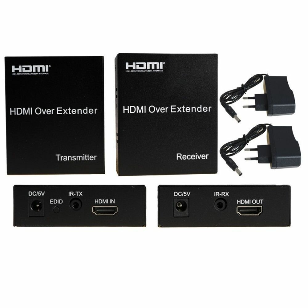 Ретранслятор удлинитель Hdmi по витой паре 1x RJ45 UTP LAN до 120 метров (Активный)