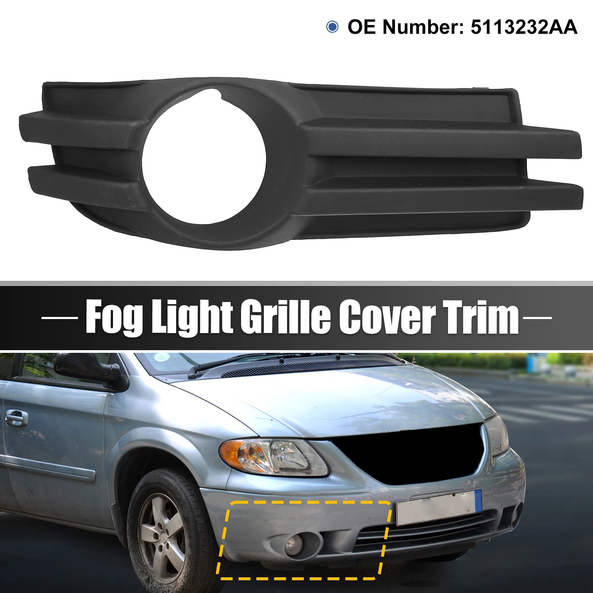 X Autohaux 1 пара 5113232AA передний правый пассажирский боковой противотуманный фсветильник рь решетка накладки для Dodge Grand Caravan 2008-2010 5113233AA 5113232AA