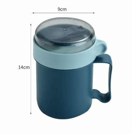 Герметичный пластиковый ланч-бокс с крышкой, чашкой для школьного бульона для супа и закусок